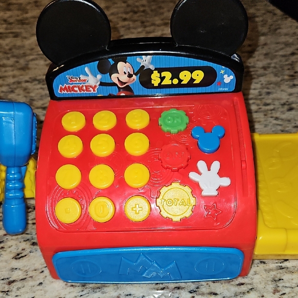 Disney | Toys | Disney Mickey Mouse Cash Register Toy Red Yellow Blue ...